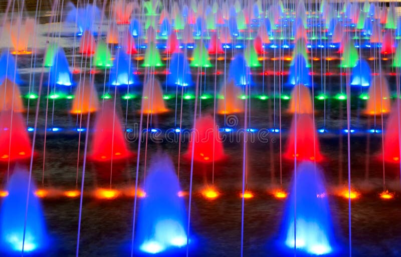 Colorized fountain stock image. Image of nocturne, entertainment - 21869631