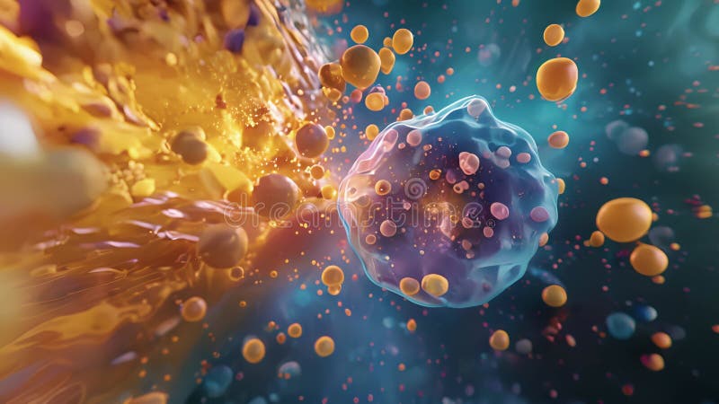 Colorized Image of a Proton Pump Highlighting the Positively Charged ...