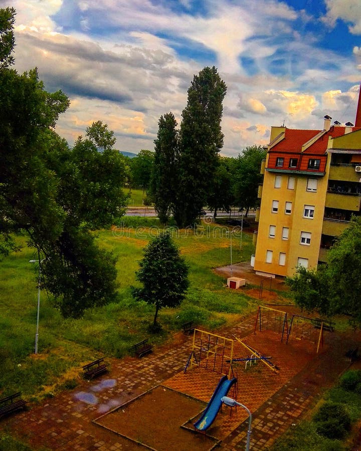 Colorized park stock image. Image of park, lake, cloud - 135067603