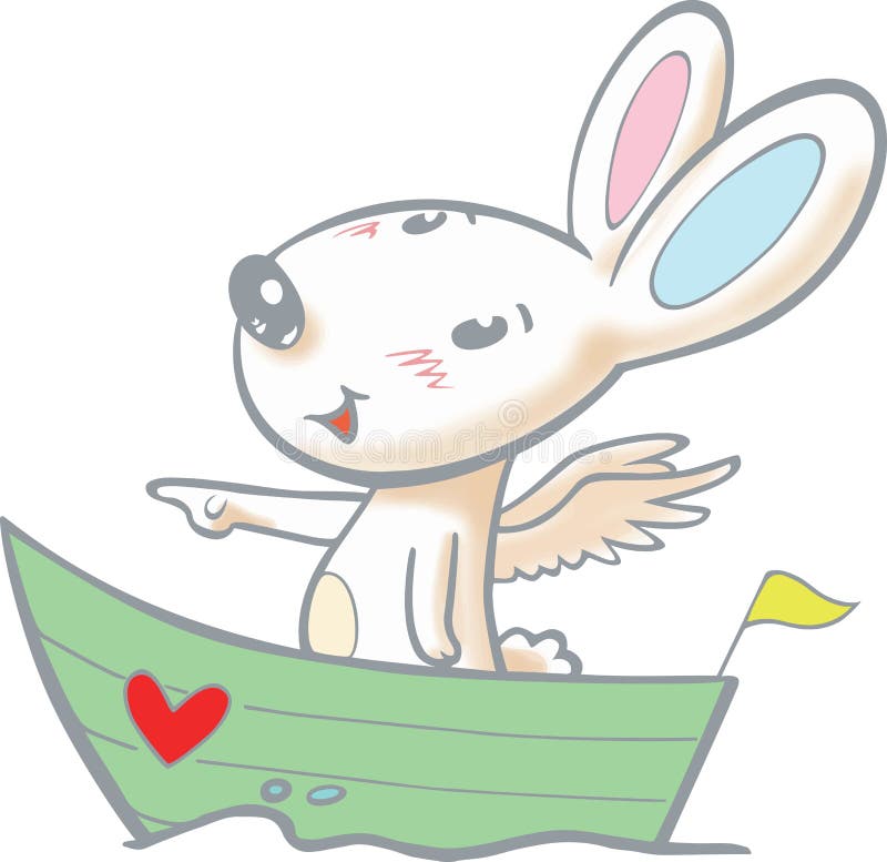 Colorkey Rabbit-068 Heading Northwest West. 266635212 Stock ...