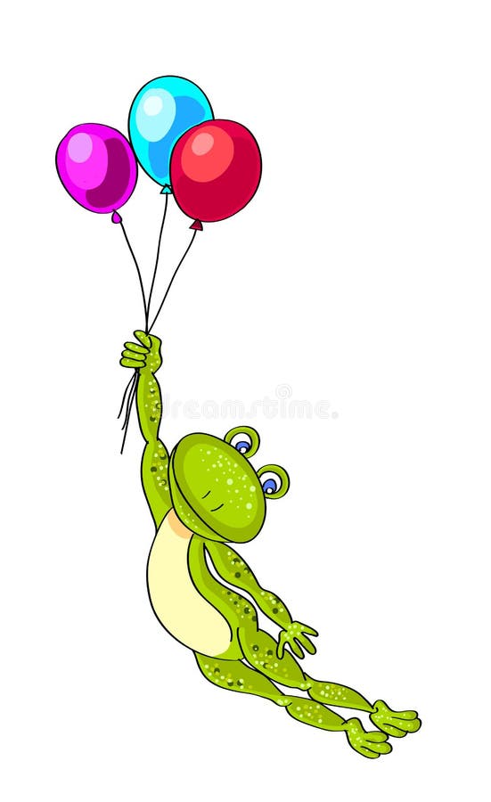 Flying frog stock vector. Illustration of cartoon, vectorized - 48434434