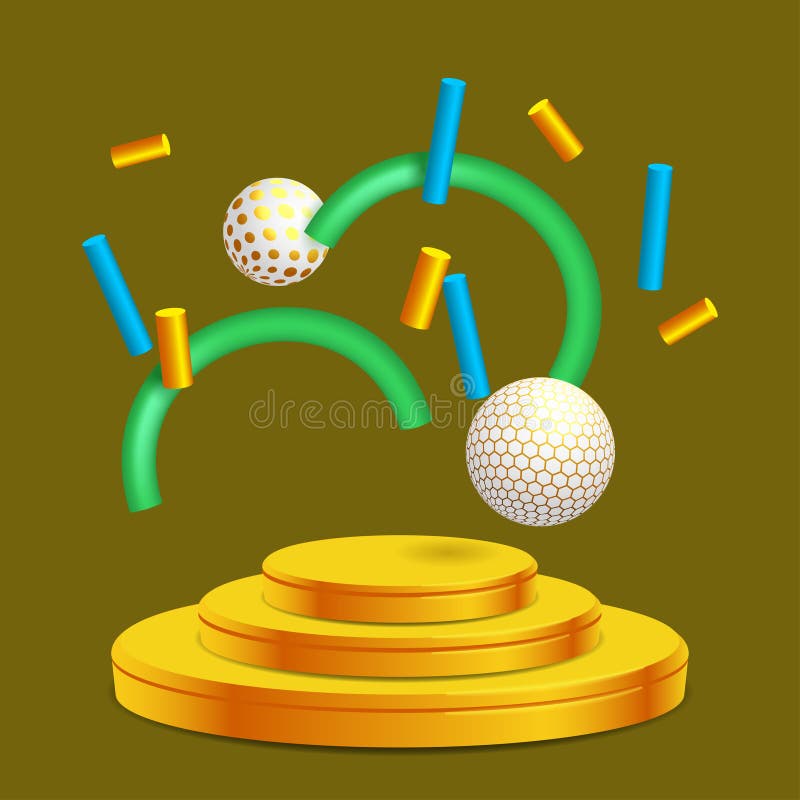 Different Color Volumetric Objects Composition. Vector Illustration ...