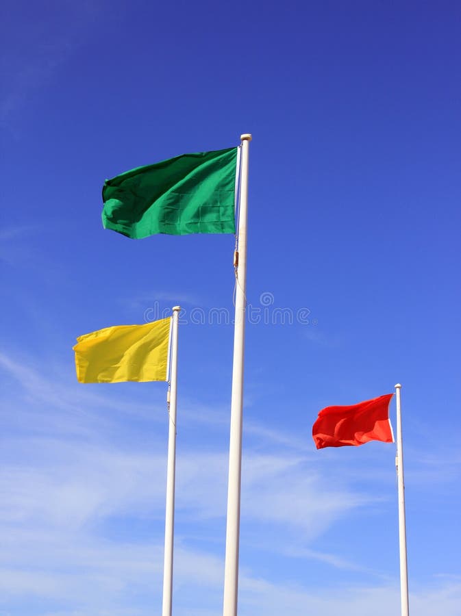 Yellow Caution Flag stock photo. Image of system, caution - 157872