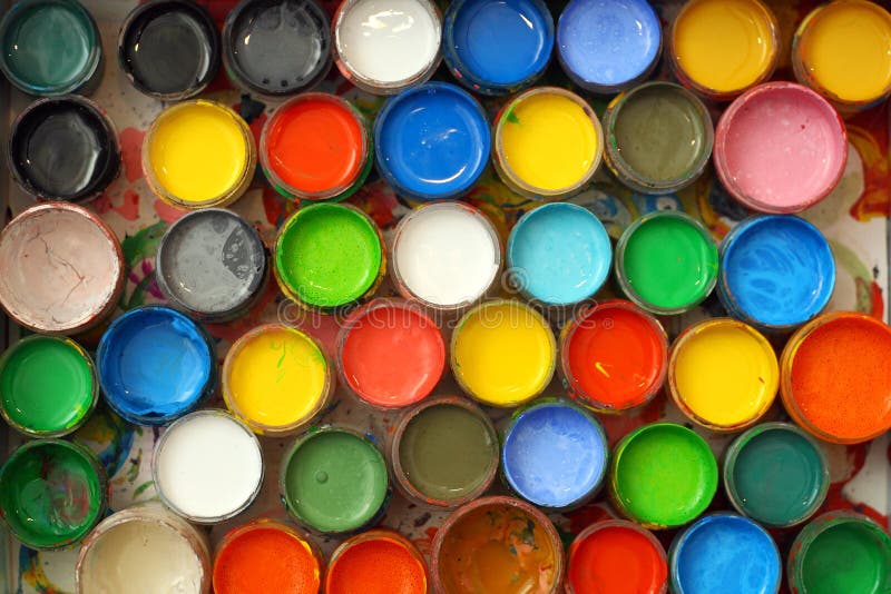 Colors of paints stock photo. Image of bucket, color, decoration - 9023260