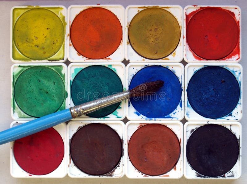 Messy paints stock photo. Image of colors, crafts, brush - 19701044