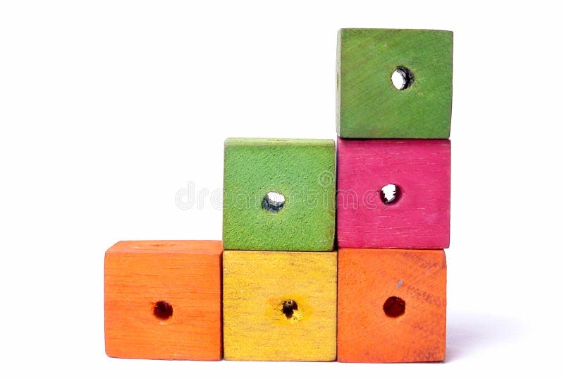 Toy Cube Blocks, CMYK Color Isolated Over White Background Stock Image ...