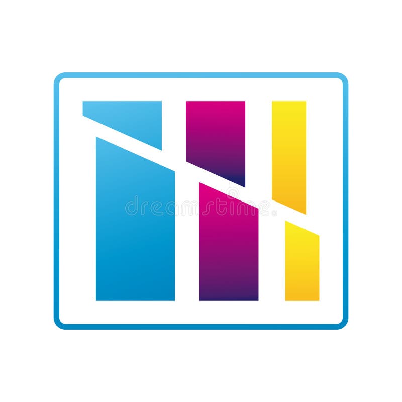 Colors Bars in Square Company Logo Colorful Design Icon Stock Vector ...