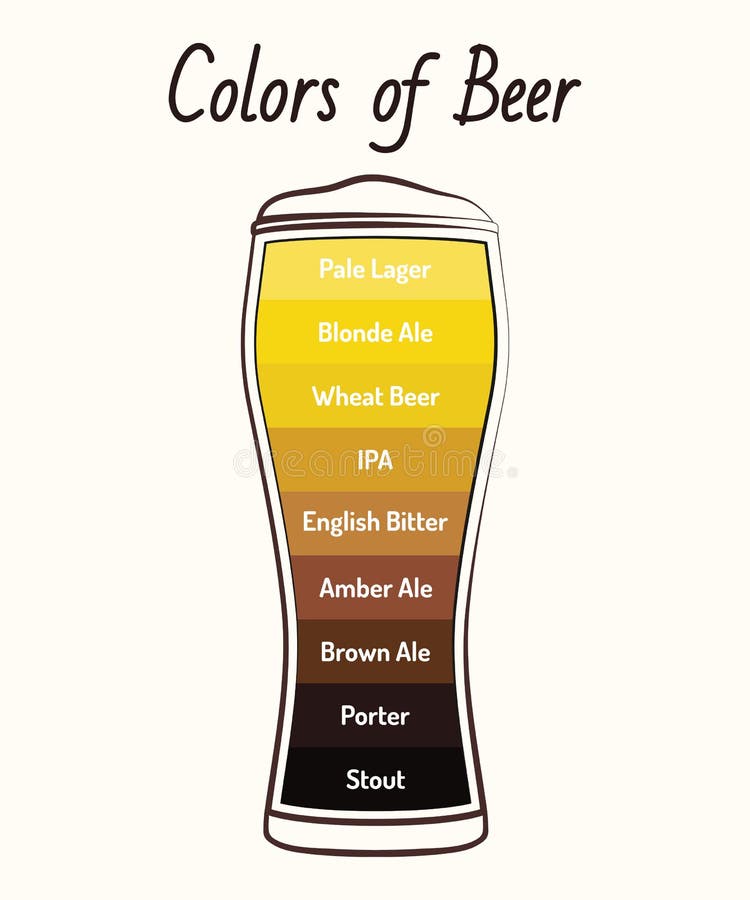 Colors of Beer Infographic. Stock Vector - Illustration of menu ...