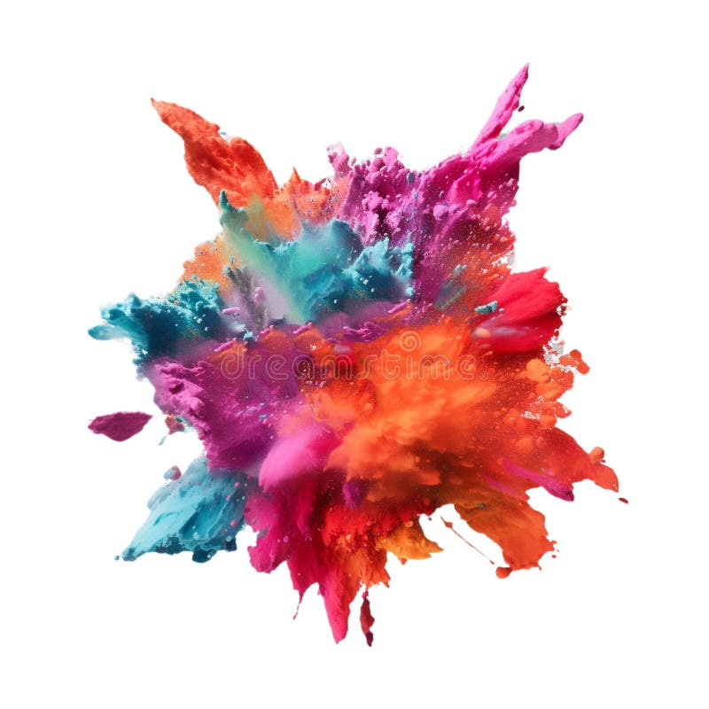 Colors Blast on Transparent Background - Ai Generated Stock ...