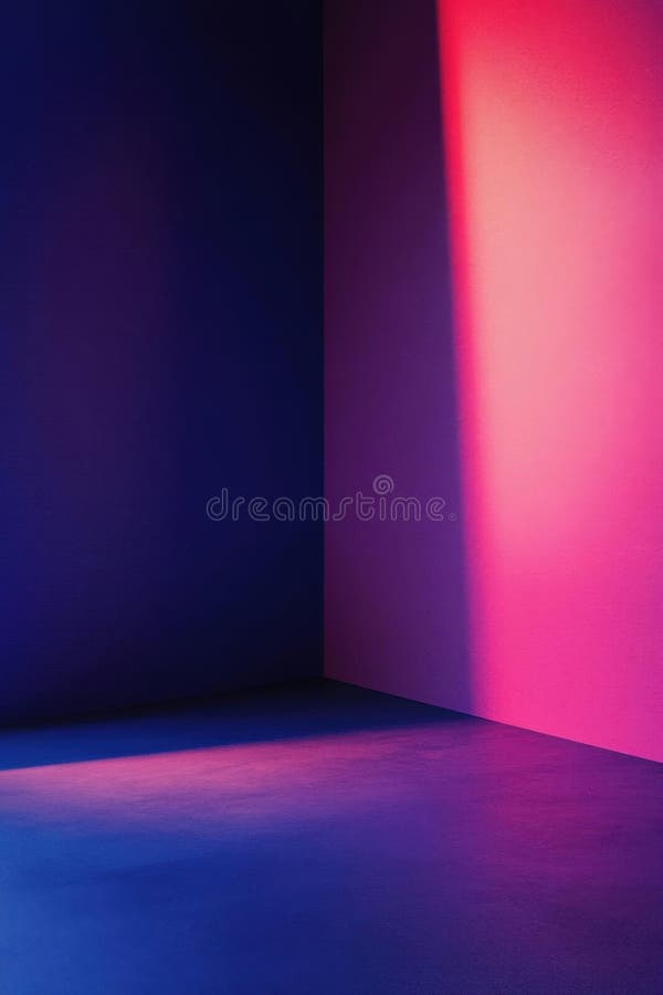 Colors Blend Together, Creating a Colorful Abstract Geometric Room ...