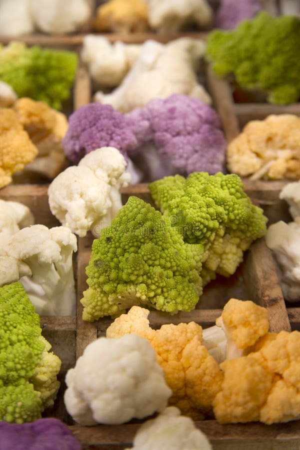 The Colors of cauliflower stock image. Image of nutrition - 63267909