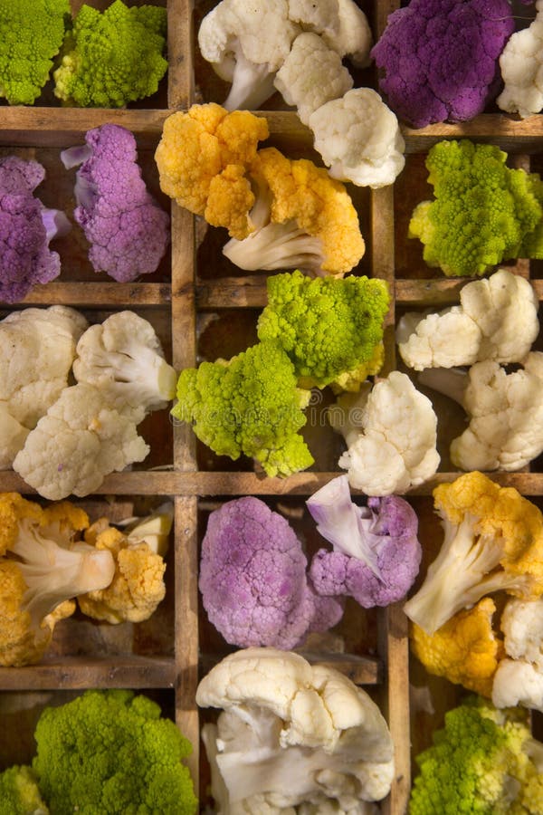 The Colors of cauliflower stock image. Image of vegan - 63268215