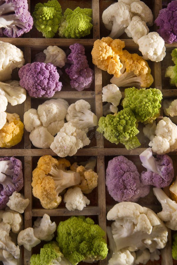The Colors of cauliflower stock image. Image of nutrition - 63267909