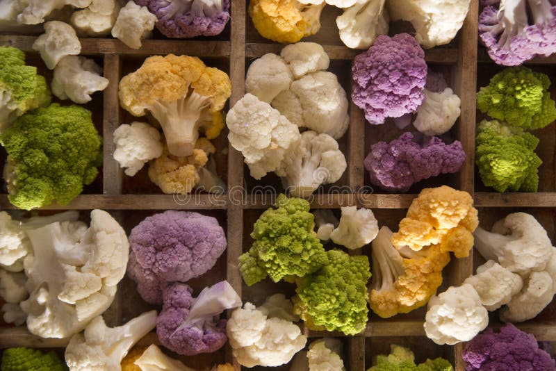The Colors of cauliflower stock image. Image of vegan - 63268215