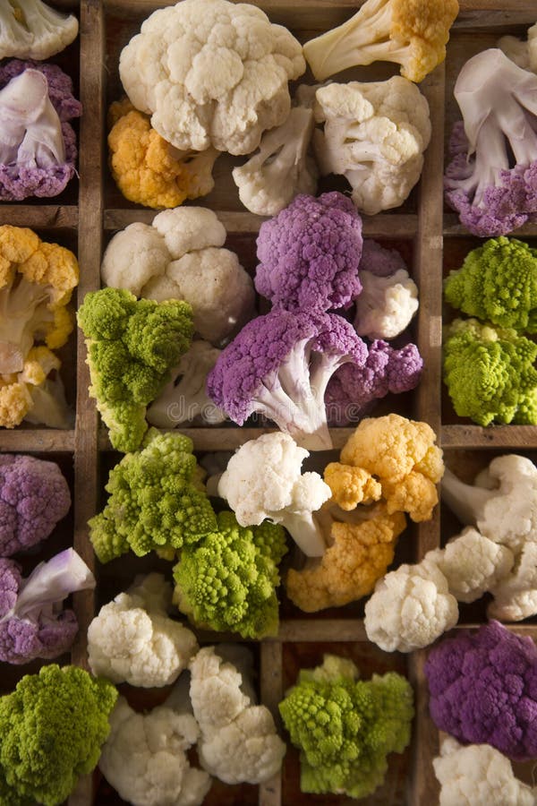 The Colors of cauliflower stock image. Image of vegan - 63268215