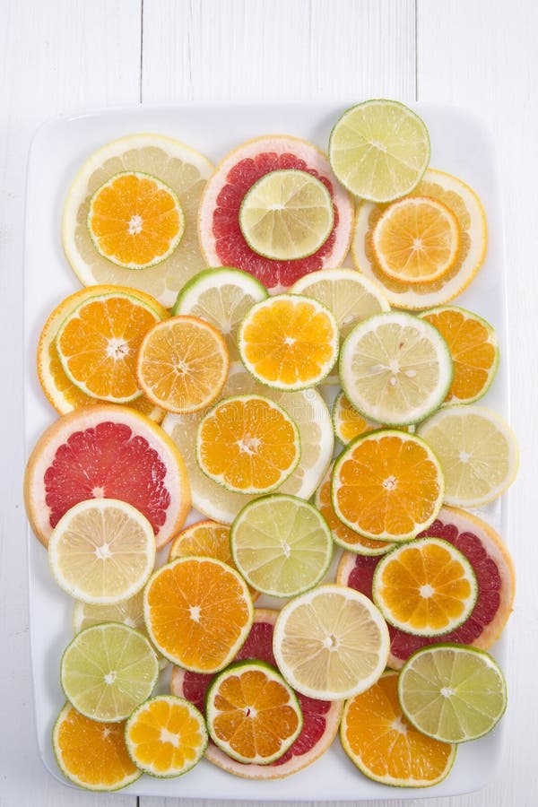 The Colors of Citrus Fruits Stock Image - Image of grapefruit, yellow ...
