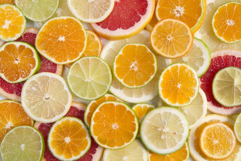 The Colors of Citrus Fruits Stock Photo - Image of juicy, delicious ...