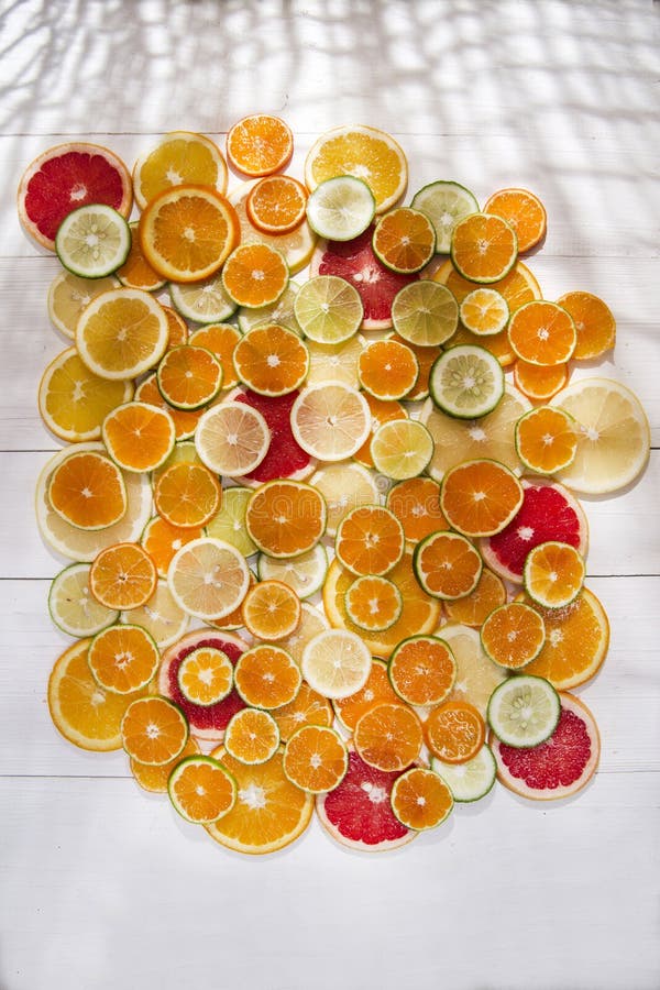 The Colors of Citrus Fruits Stock Photo - Image of slice, white: 45796022
