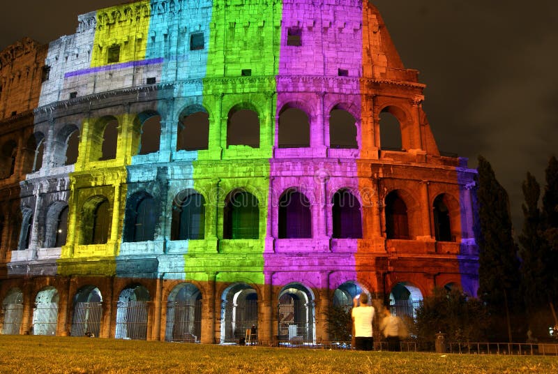 Colors in the Colisseum stock image. Image of italian - 17182895