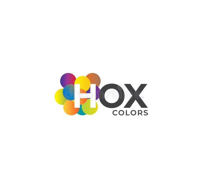 HOX Colors Company Logo Design Concept Stock Vector - Illustration of ...