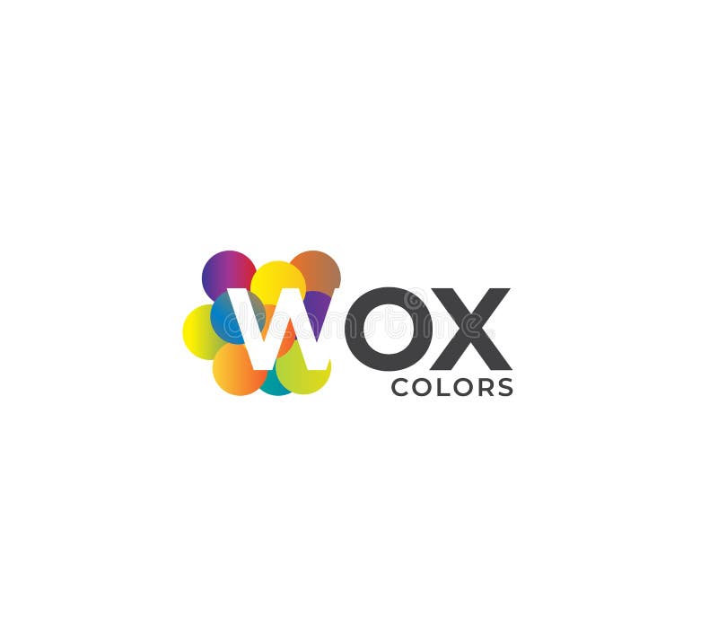 WOX Colors Company Logo Design Concept Stock Vector - Illustration of ...