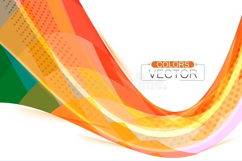 Colors Curve Scene on a White Stock Vector - Illustration of futuristic ...