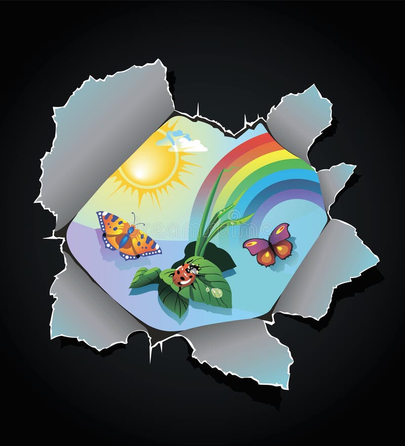 Colors in the Dark Realm stock vector. Illustration of ladybug - 60369620