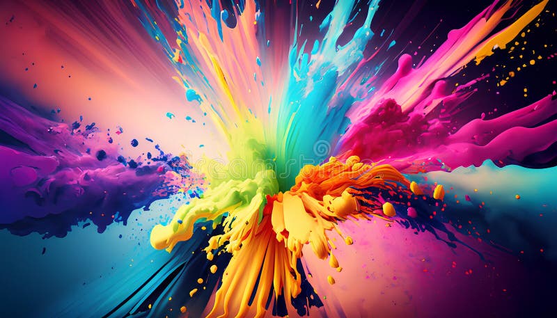 Colors Explode in All Colors Stock Illustration - Illustration of ...