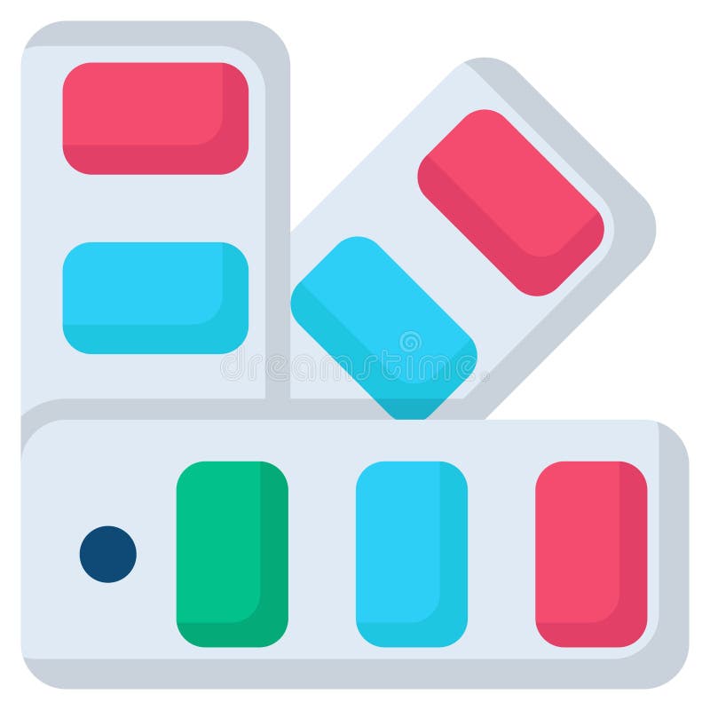 Colors Flat Icon , Photography and Digital Art Flat Vector Icon Stock ...