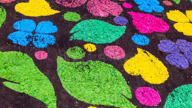 Drawings on the Ground and Texture Stock Image - Image of ornamental ...