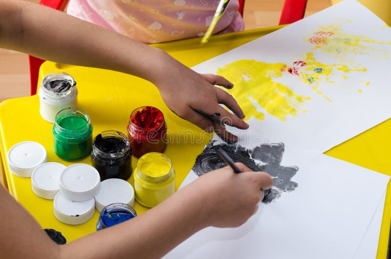 Colors and hand stock photo. Image of hand, fingers, smudged - 48076206