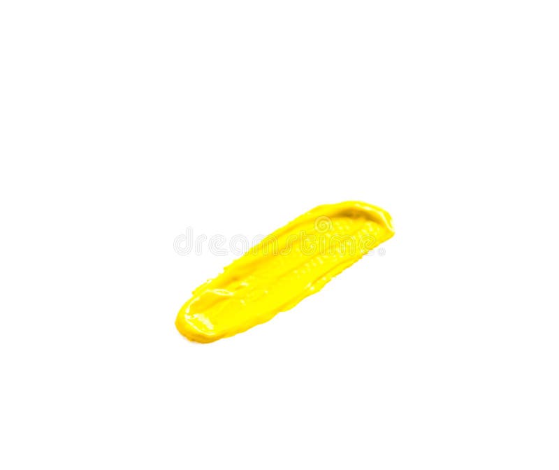 Wet Yellow Color on White Background Stock Photo - Image of creative ...