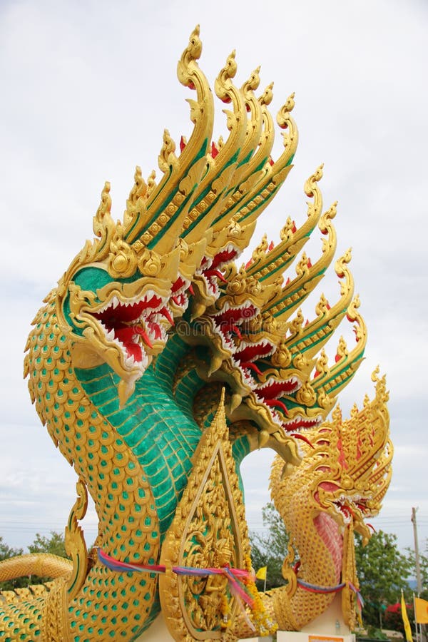 2 colors King of Nagas stock image. Image of ancient - 56412159