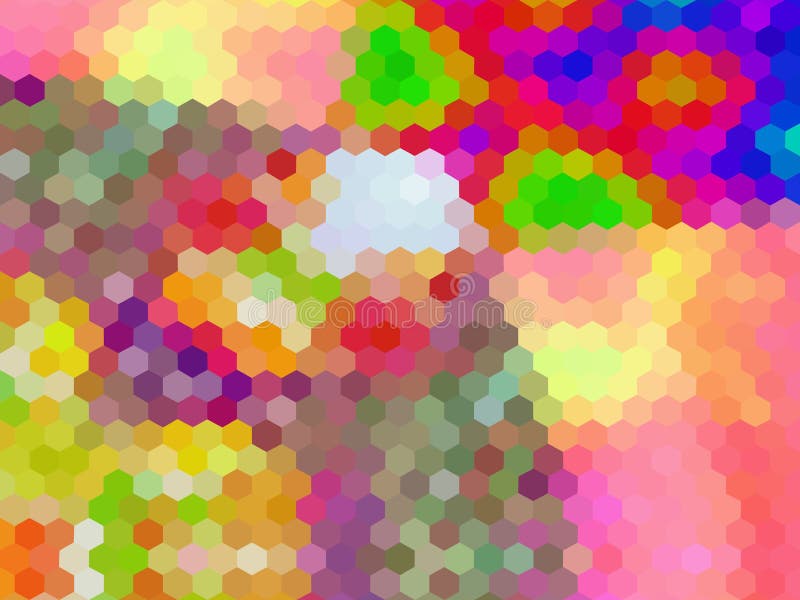 Colors Low Poly Hexagon Style Mosaic Stock Illustration - Illustration ...