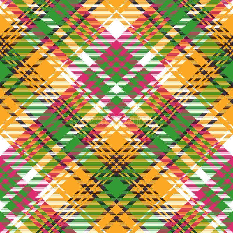 Colors Madras Plaid Textile Texture Seamless Pattern Stock Vector ...