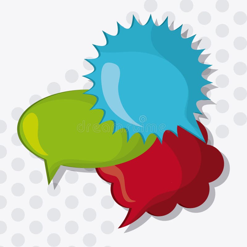 Colors Message Bubble Speech, Stock Illustration - Illustration of ...