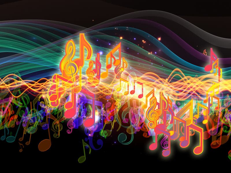 Colors of Musical Energy stock illustration. Illustration of ...