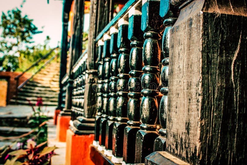 Colors of Nepal stock photo. Image of balcony, house - 197224702