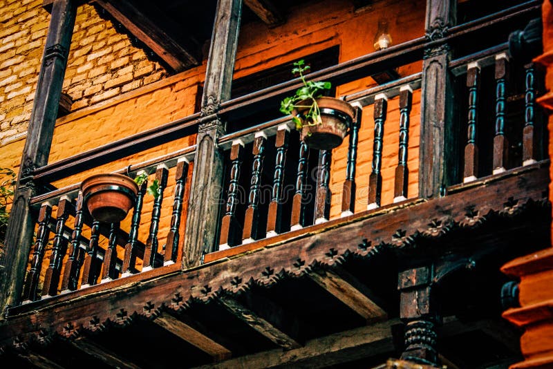 Colors of Nepal stock photo. Image of houses, facade - 197224728