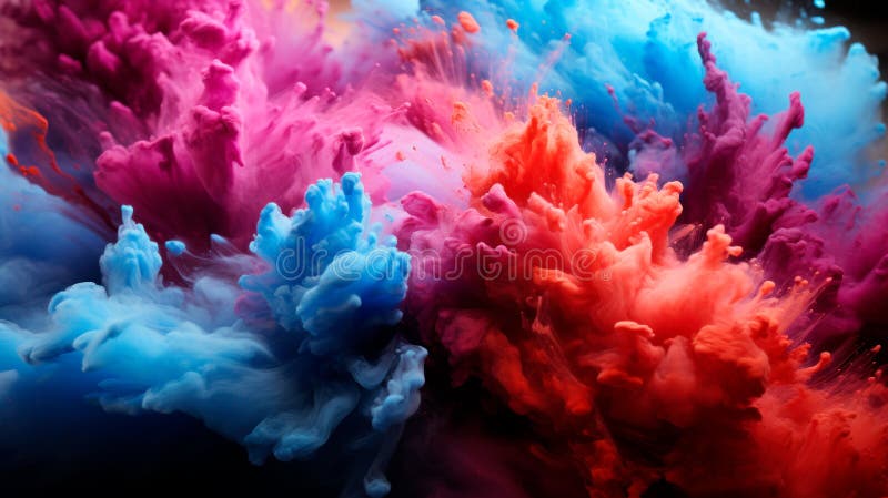 Color Powder Splash on Festive Background. Colorful Explosion. Abstract ...