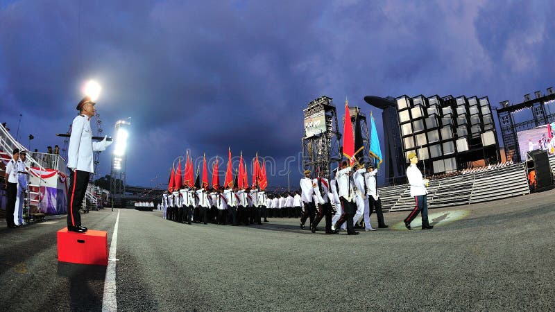 Colors Party March Past during NDP Editorial Photography - Image of ...