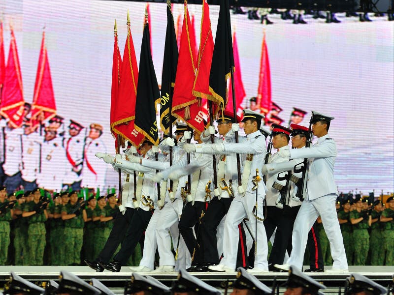 Colors Party Marching at NDP 2011 Editorial Stock Image - Image of ...
