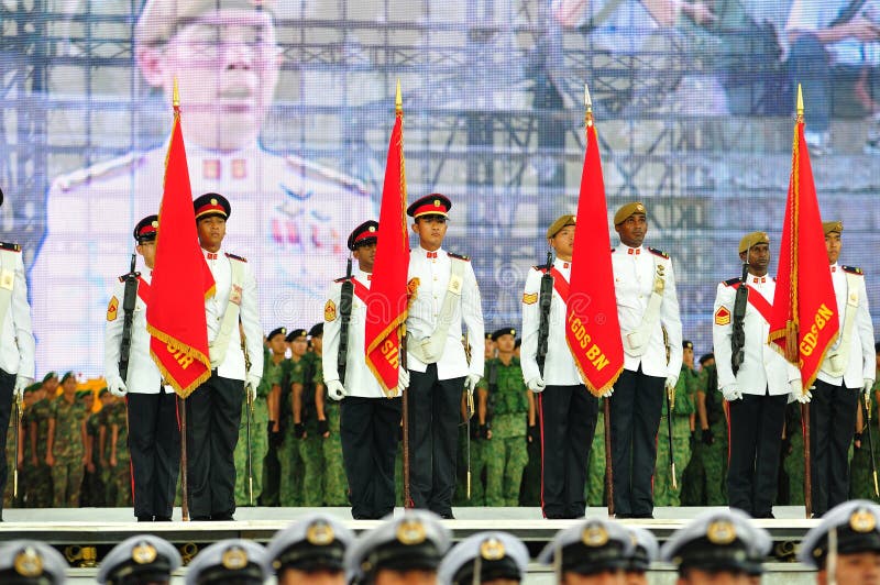 Colors Party Standing at Attention Editorial Stock Image - Image of ...