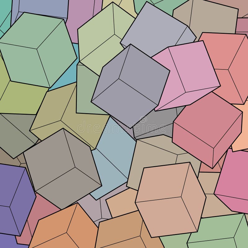 Colors Presentation Template. Design Element. Cubes. Eps 10 Stock ...