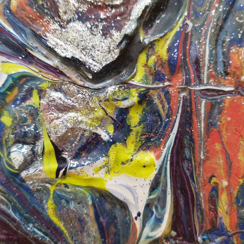 Colors Red Green Grey White Blue Silver Abstract Paintings Stock Image ...