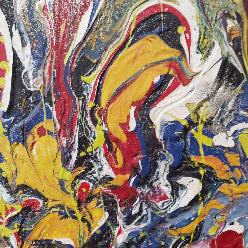 Colors Red Green Grey White Blue Silver Abstract Paintings Stock Image ...