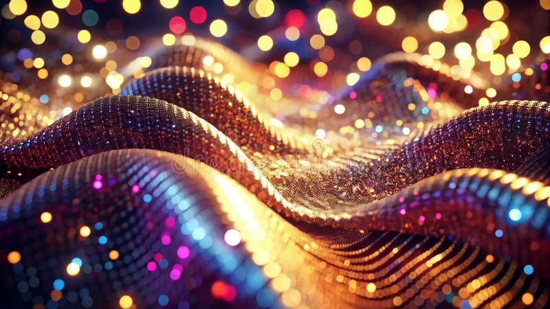Abstract Neon Glittery Neon Background for Designer. Waves of ...