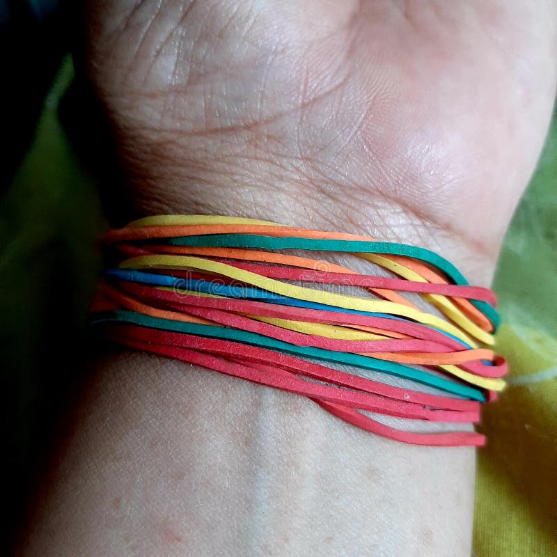 Colors Rubber in My Hand stock image. Image of yellow - 262354403