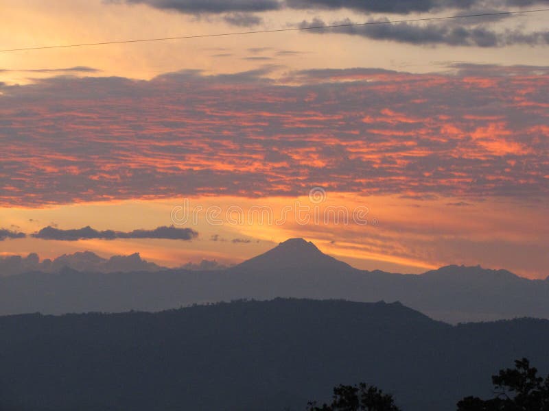 Tolima Icepeak Volcano Fire Skyes Stock Image - Image of burning, fire ...
