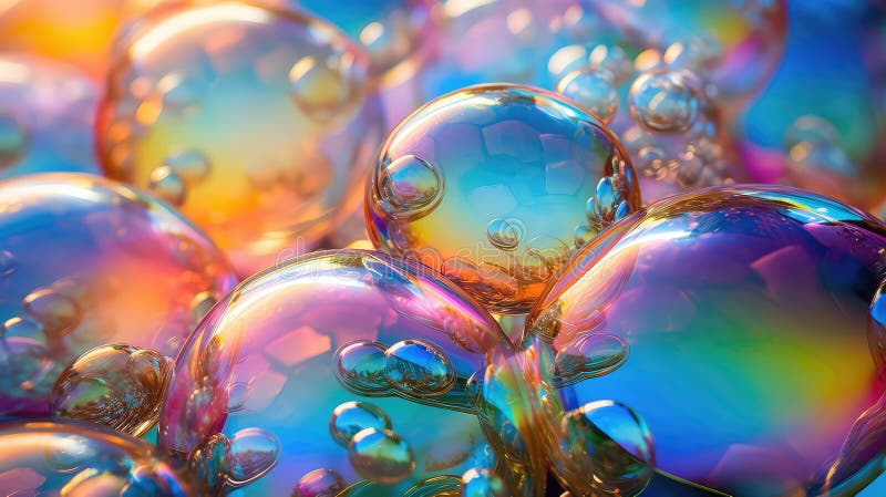 Colors Soap Bubbles Texture Stock Illustration - Illustration of ...
